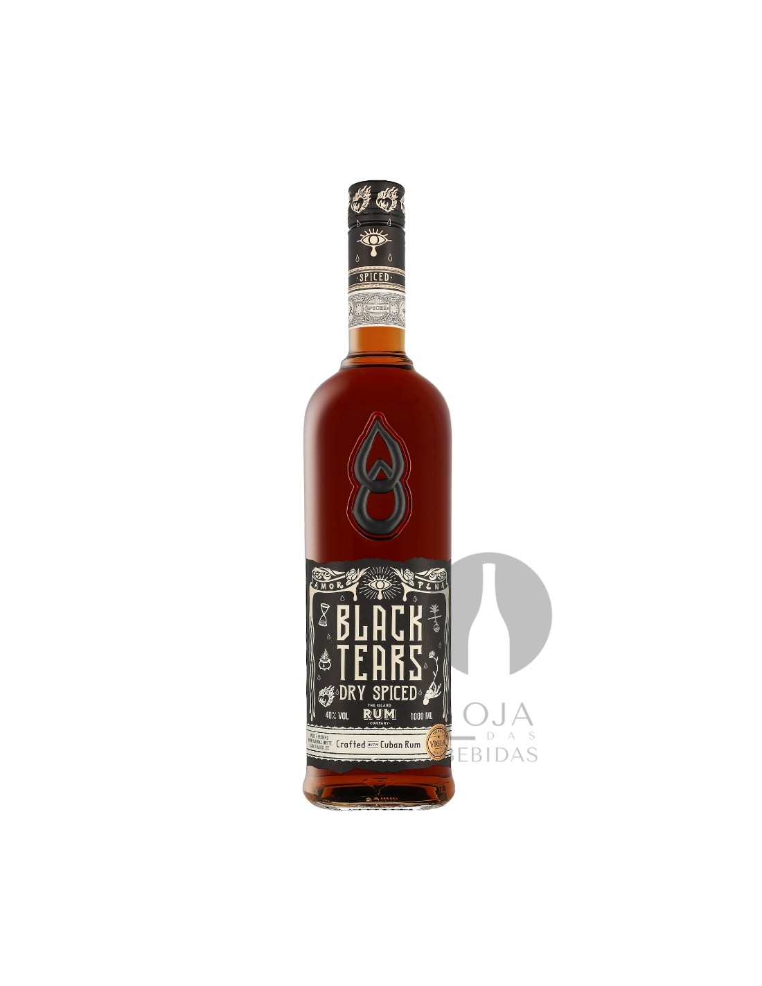 Black Tears Spiced Cuban Rum 100CL