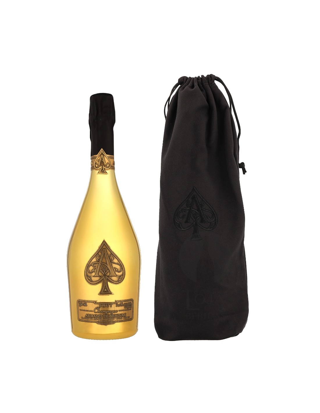 Armand De Brignac Brut Gold + Velvet Bag 75CL